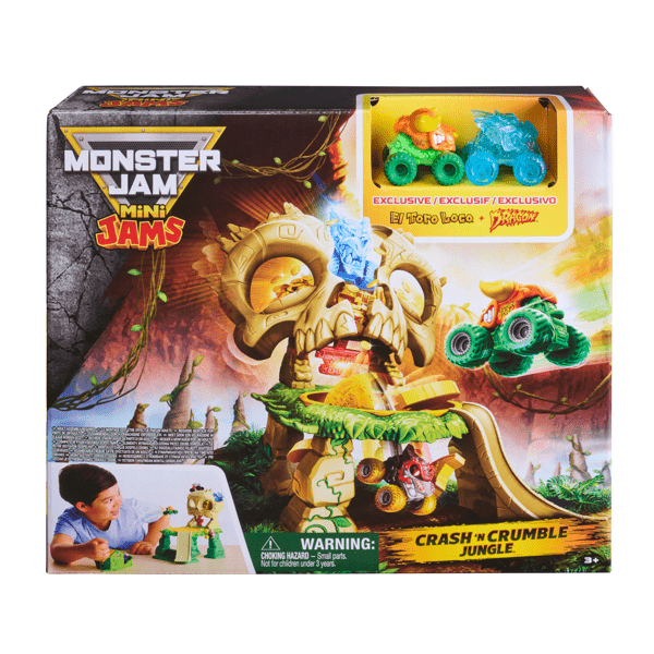 Monster Jam Mini Jams Crash & Crumble Skull Escape Playset | Planet Fun NZ